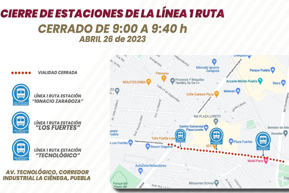 Línea 1 de RUTA modificará su recorrido este 26 de abril