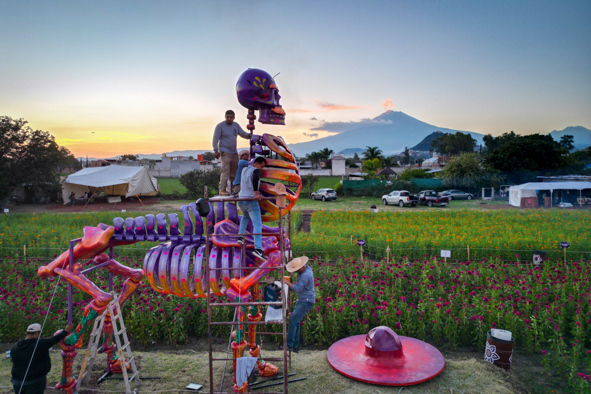 Inauguran Valle de Catrinas Monumentales 2024 en Atlixco